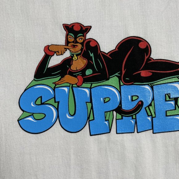 Supreme | Tops | Supreme Catwoman Catwoman Cartoon Alphabet Tshirt | Poshmark